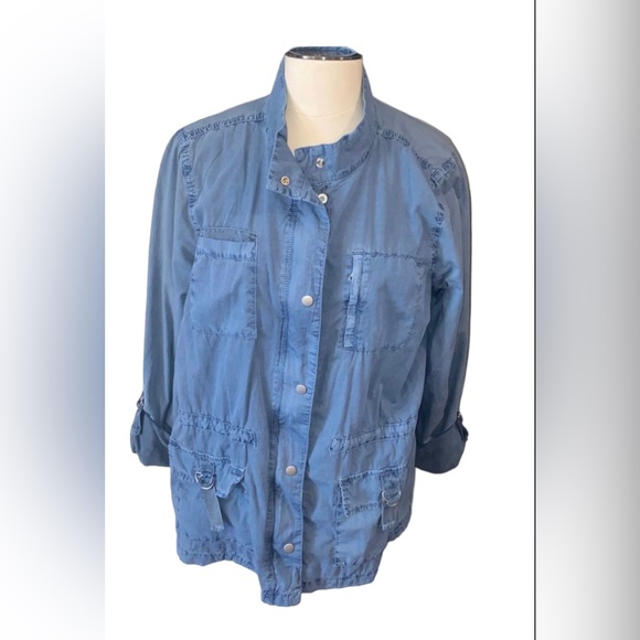 LOFT | Jackets & Coats | Loft Light Blue Military Jacket | Poshmark